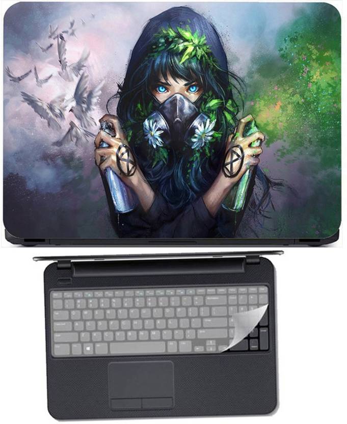 splendid STICKER 2 IN 1 LAPTOP PRINTED STICKER PACK WITH KEY GUARD FOR ...