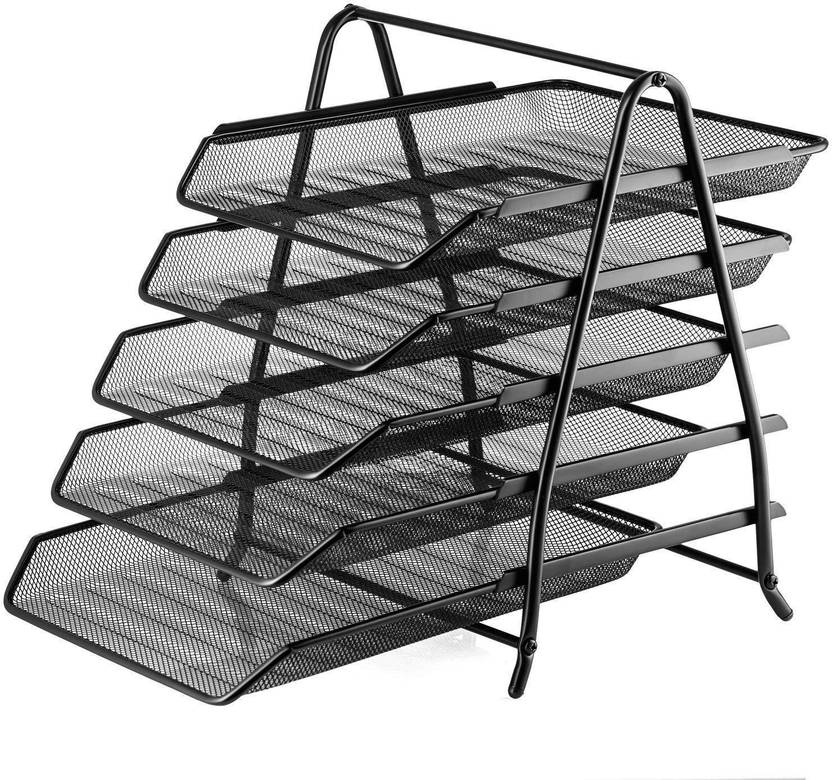 Flipkart.com | A.K CREATION 5 Compartments Metal Mesh Document holder ...