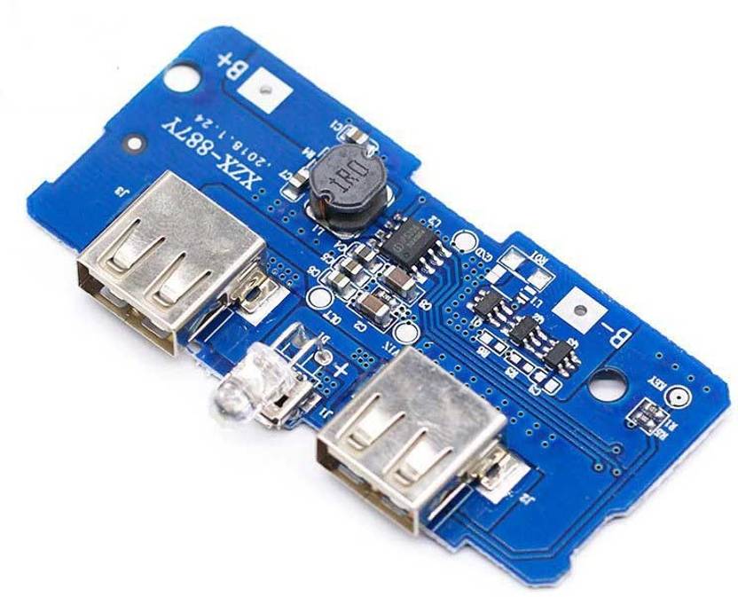 Electrobot JX-887Y Dual USB 3.7v to 5V, 2A, 1A Power Bank DIY 18650 Li ...