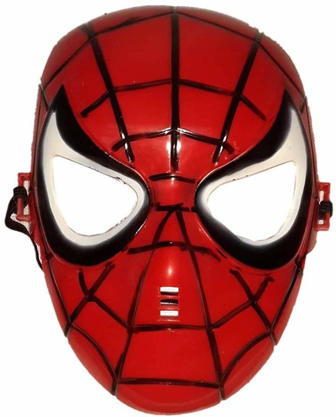 mushti Holi Super Hero Spider Man Plastic Face Mask for Holi Birthday ...