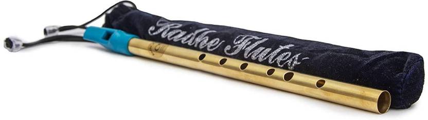 Radhe Flutes Brass Flute Soprano Vertical Blow Scale C Sharp With ...