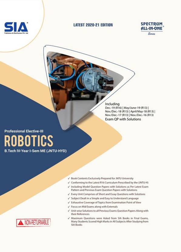Robotics Btech Iv Year I Sem Me R16 Professional Elective Iii Jntu Hyderabad Latest 2020 