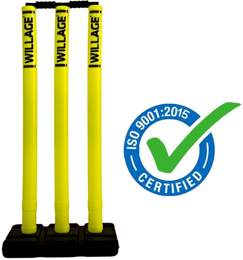 WILLAGE Cricket Wicket Plastic Cricket Stumps Set - 3 Stumps + 2 Bails ...