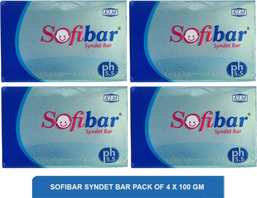 Sofibar Syndet Bar | Mild Cleanser (Pack of 4)100g - Price in India ...