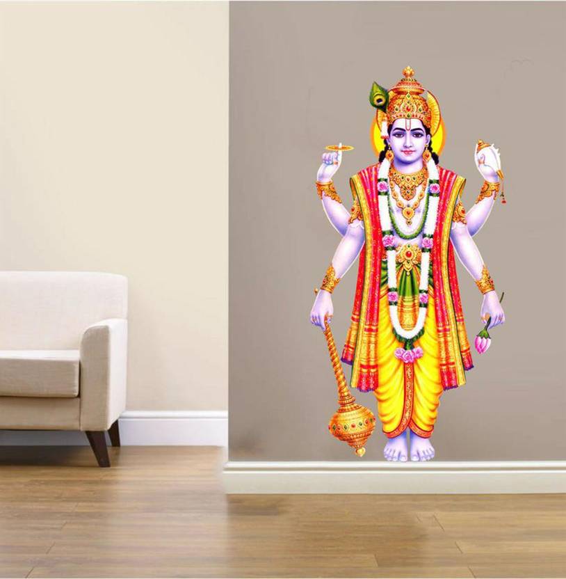Archi Graphics Studio 14 cm india god vishnu bhagwan wall sticker ...