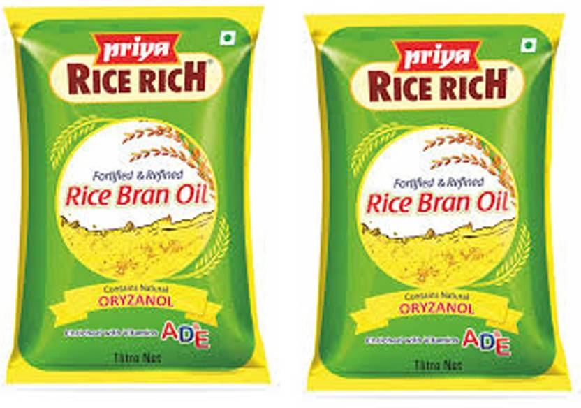 Priya RICE RICH FORTIFIED & REFINED OIL PACK OF 2 Rice Bran Oil Pouch Price in India - Buy Priya ...