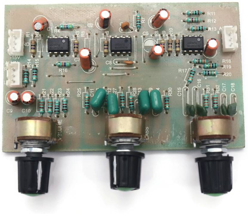Electronic Spices 3 Channels Preamplifier Tone Board Audio Bass Treble ...