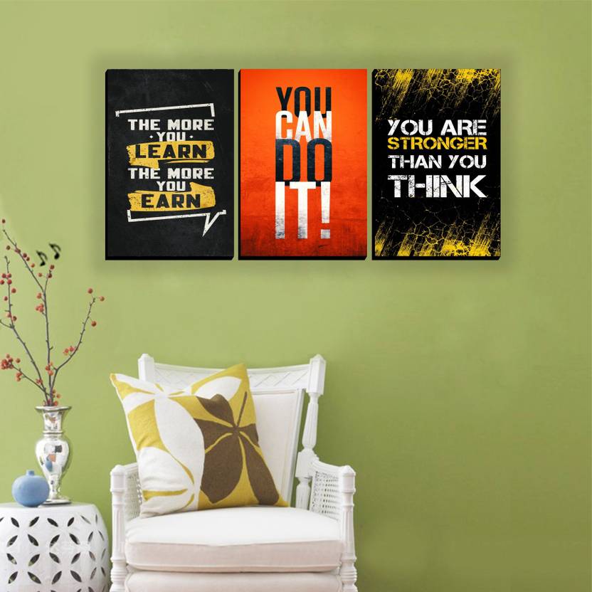 Motivational Quotes Set of 3 Kid's Room Decor Modern Art 6MM MDF Poster ...