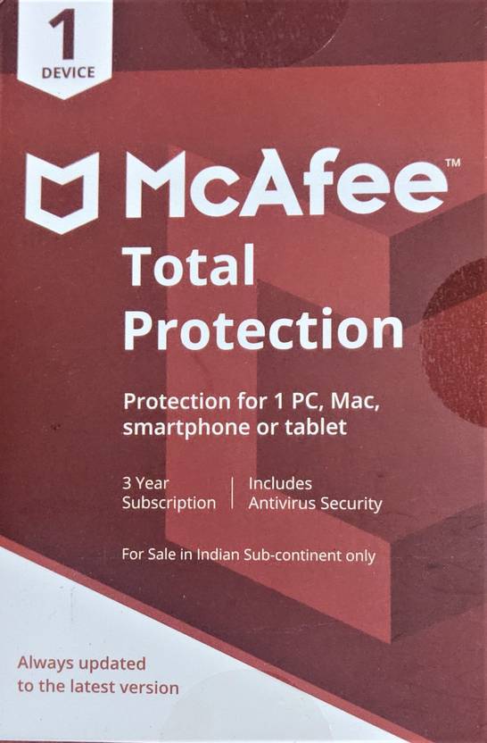McAfee Total Security 1 User 3 Years - Buy McAfee Total Security 1 User 3 Years Online at Best ...