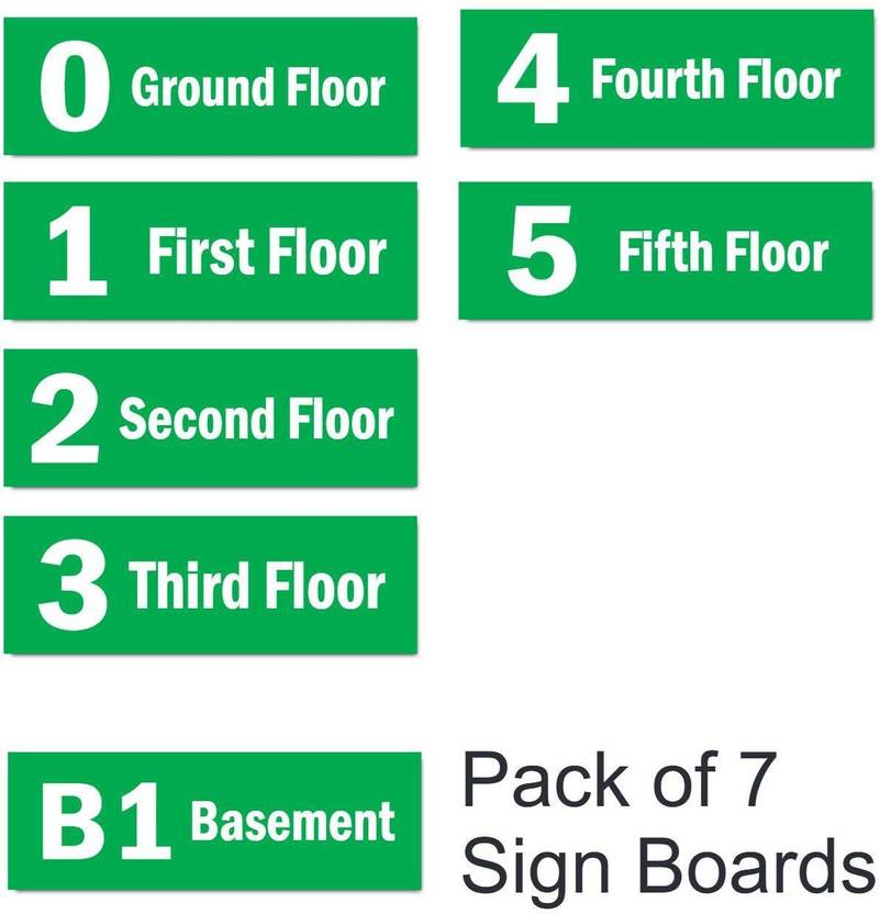 Mindcraftz Stairs | Lifts Floors Sign Boards Display Stickers Green ...