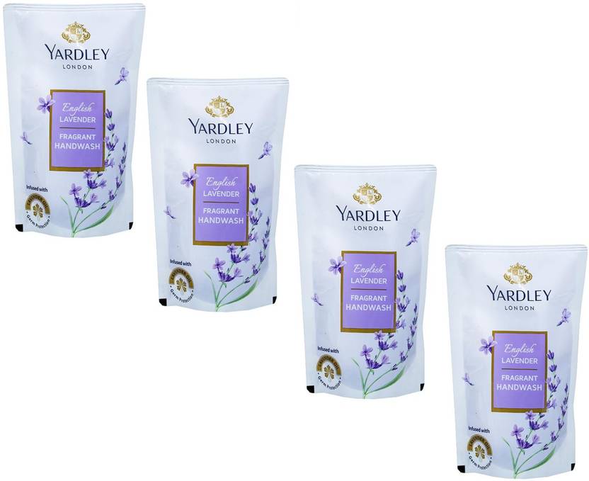 YARDLEY English Lavender Hand Wash 180 Ml *4Pcs w2w1 Hand Wash Pouch ...