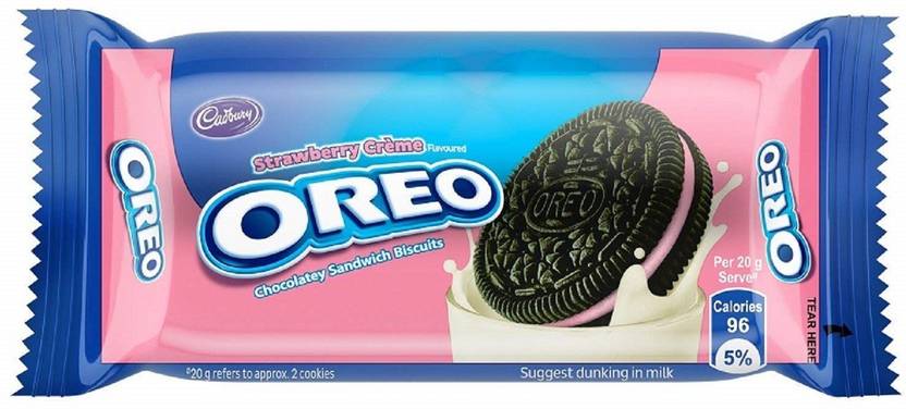 OREO Strawberry Creme Biscuits Cream Filled Price in India - Buy OREO ...