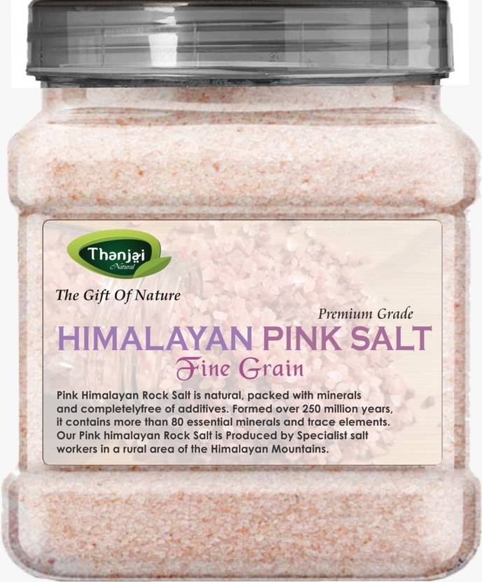 THANJAI NATURAL Himalayan Pink Salt Fine Grain (Powder) 900g Jar X 3 ...
