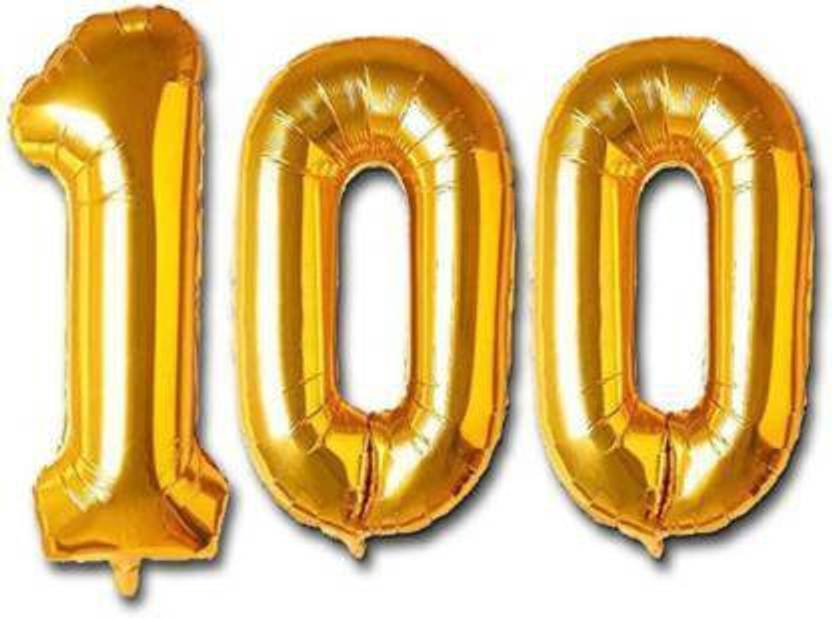 Flipkart.com | UNIBOX Solid Solid Gold '100' (Hundred) Number/Digit ...