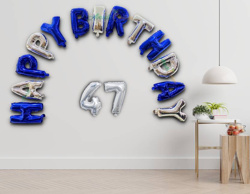 Flipkart.com | Almoda Creations Solid Happy 47th Birthday Decoration ...