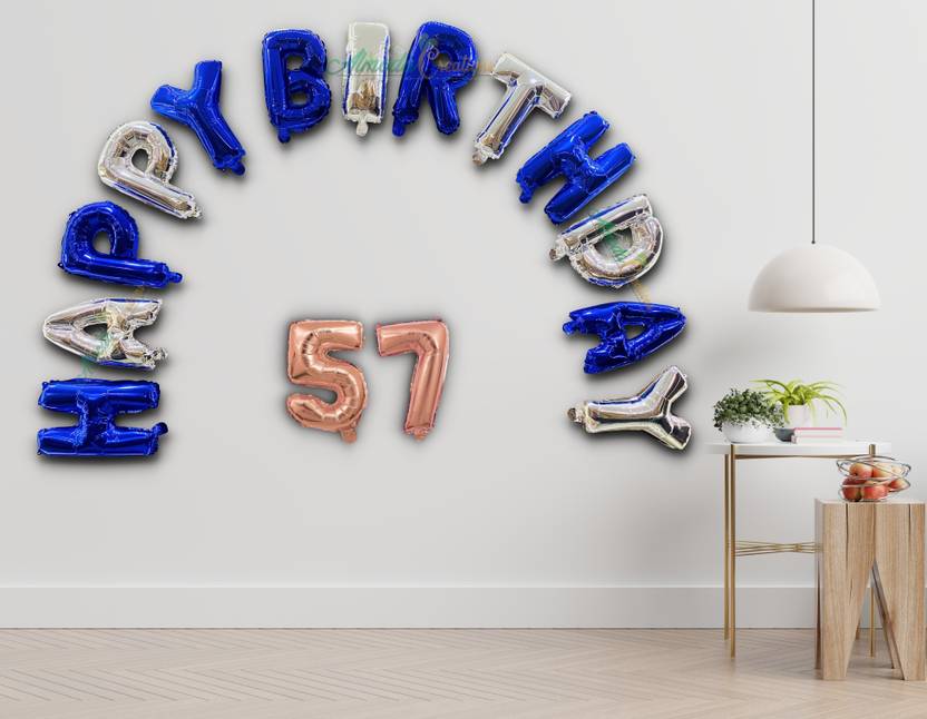Flipkart.com | Almoda Creations Solid Happy 57th Birthday Decoration ...