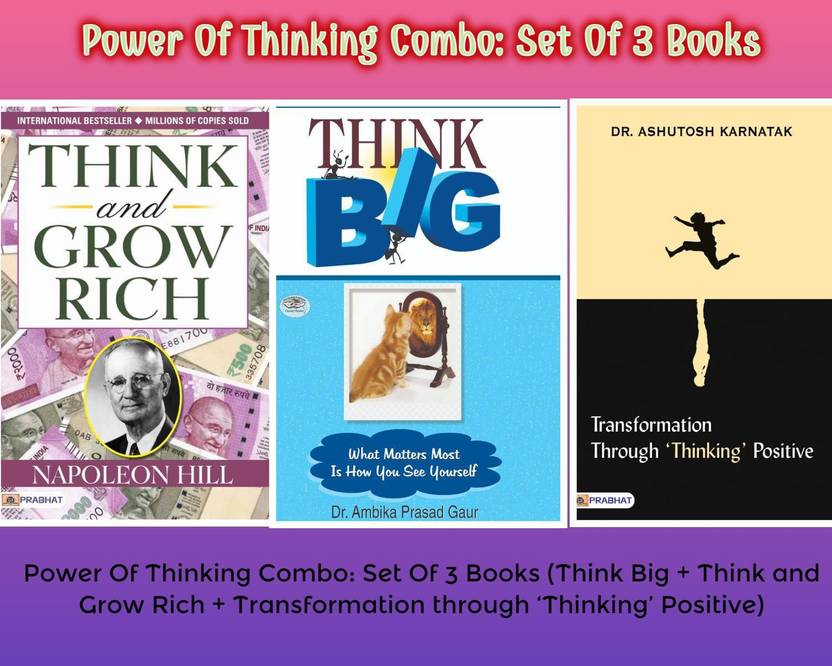 Power Of Thinking Combo: Set Of 3 Books (Think Big + Think And Grow ...