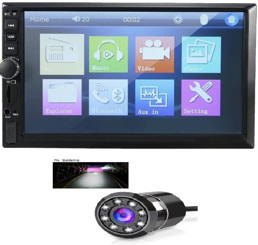 RKPSP 7Inch Double Din Screen With Car Car Stereo Price in India - Buy ...