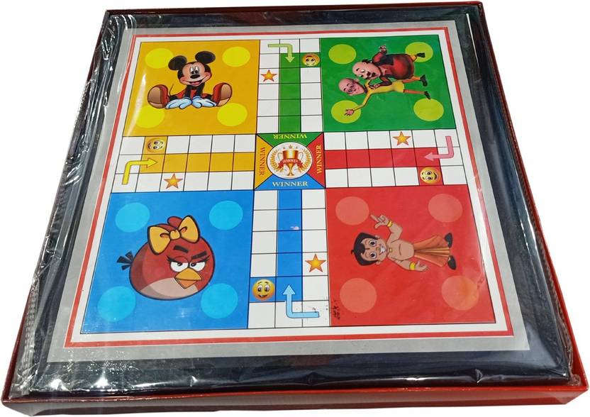 Wauood Wooden Ludo and Chess 2 in 1 with Goti. Ludo and Chess Board ...