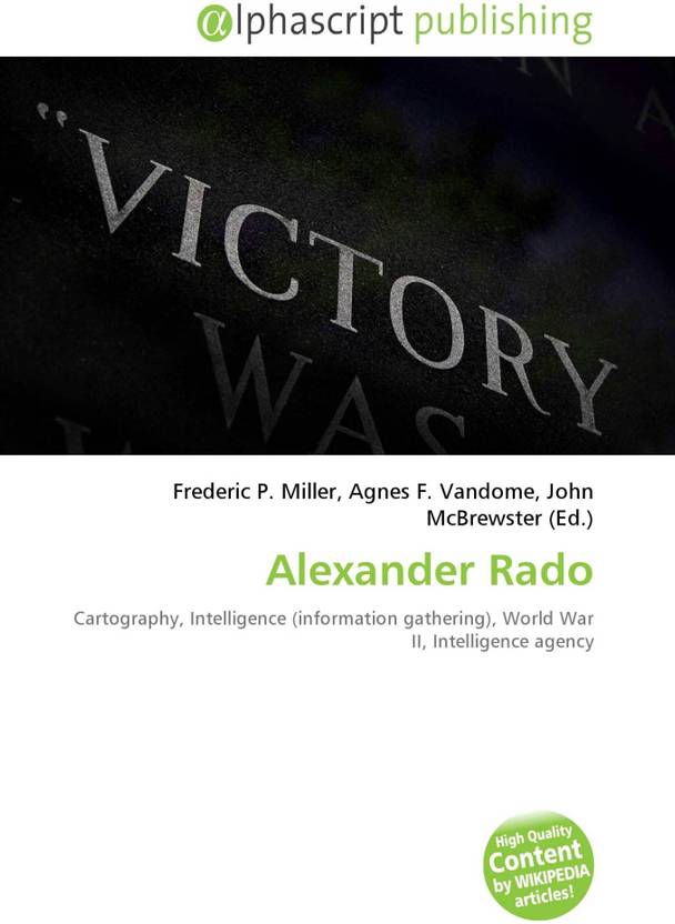 Alexander Rado: Buy Alexander Rado by John McBrewster at Low Price in ...