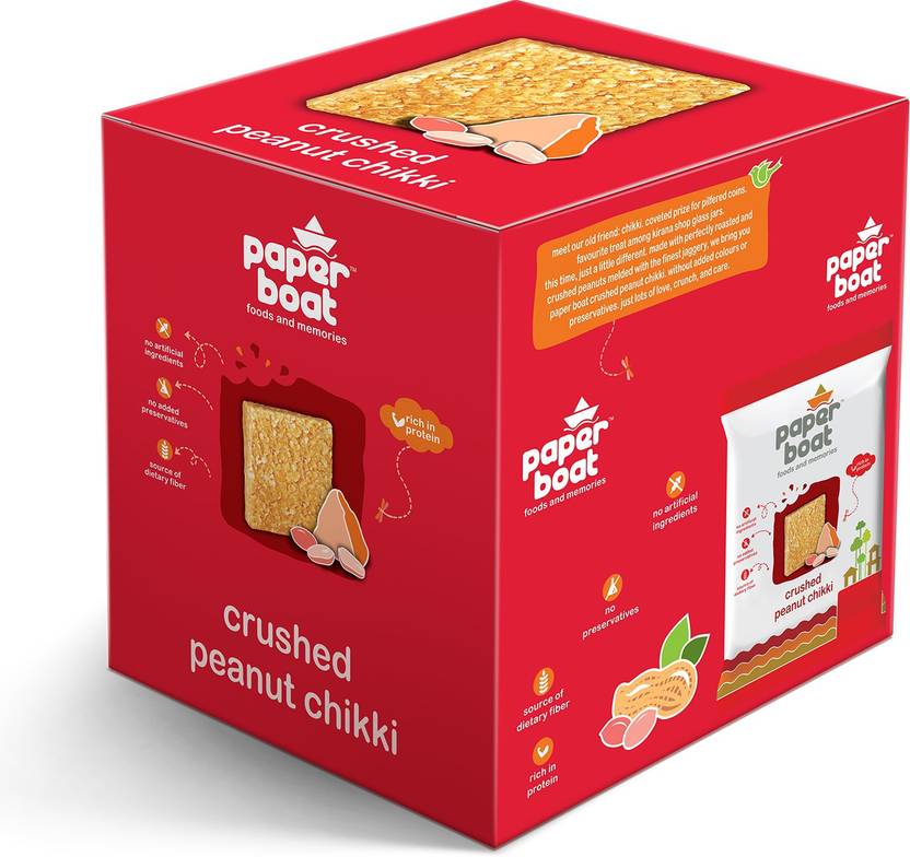 Paper boat Crushed Peanut Chikki Box Price in India - Buy Paper boat ...