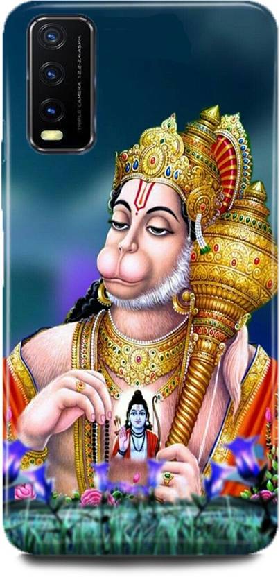 DIKRO Back Cover for ViVO Y12s, V2033, hanuman,Ji,Maruti,Angry,Hanuman ...