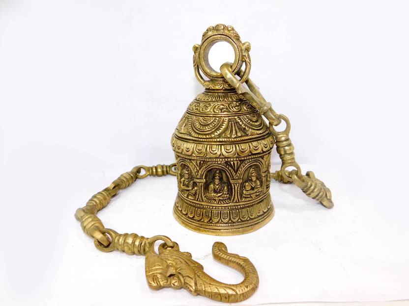 Om Shree Siddhi Vinayak Murti Bhandar Brass Hanging Bell Ghanti with ...