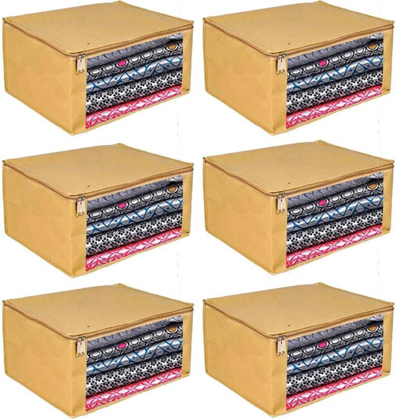 Kivya Saree organizer packing storage bag/box for wardrobe closet ...