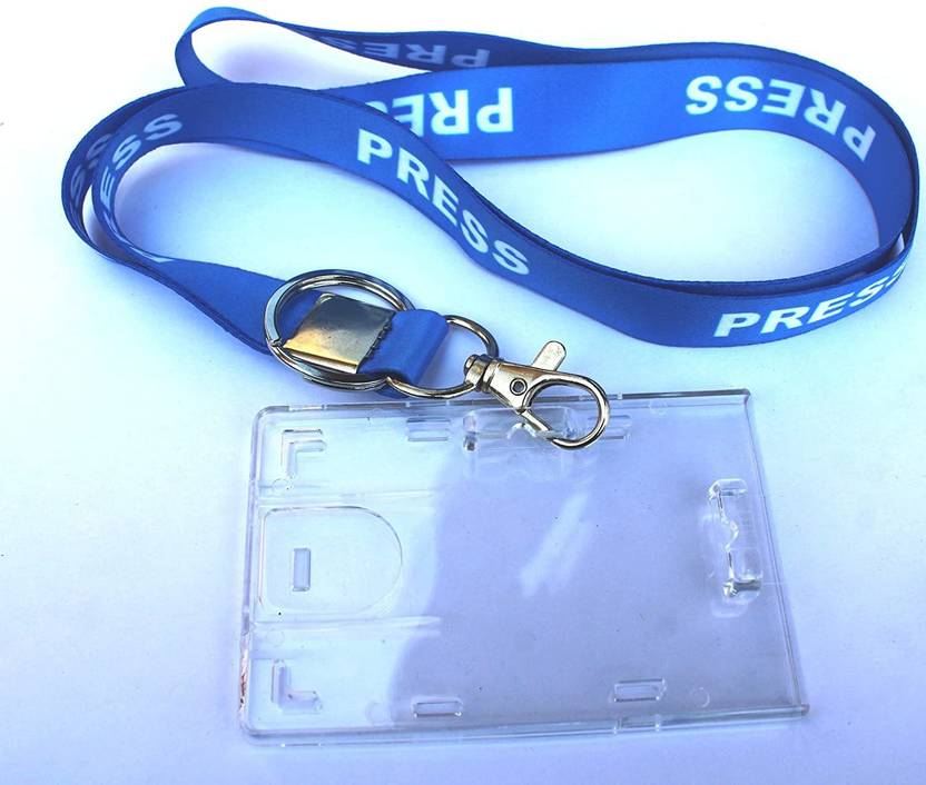 AmanGola Lanyard/Press Ribbon with id Card Holder(Blue) 20 mm Unisex ...