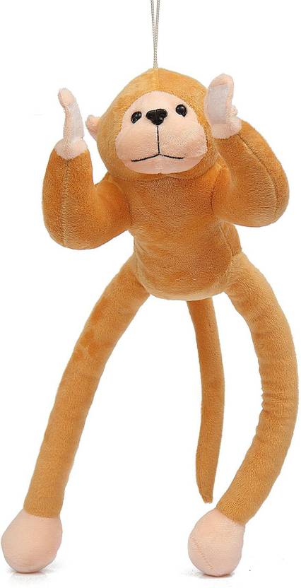 Danr Soft Toy Monkey with Tieback Velcro Buckle Holder - Tan - 40 cm ...