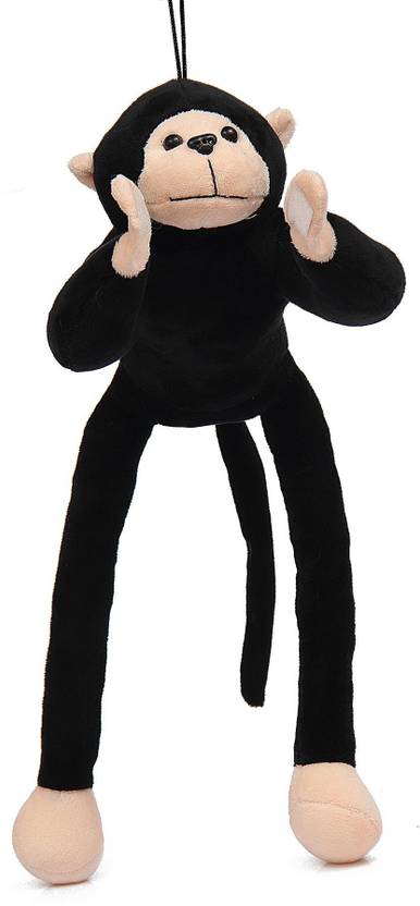 Danr Soft Toy Monkey with Tieback Velcro Buckle Holder - Black - 40 cm ...