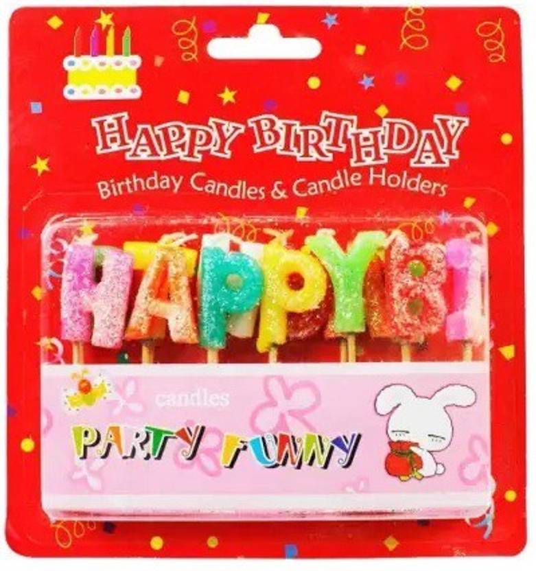 gorgeous moment hbd candles- happy birthday candle hbd candle sticks ...