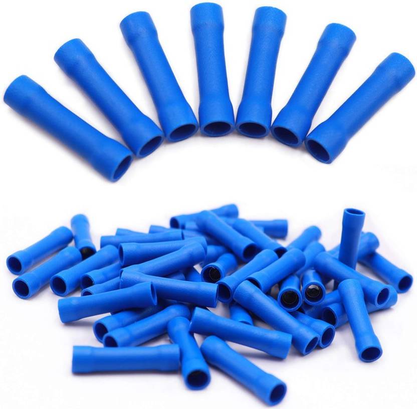 RPI SHOP Fully Insulated Straight Butt Connector Electrical Wire Crimp ...