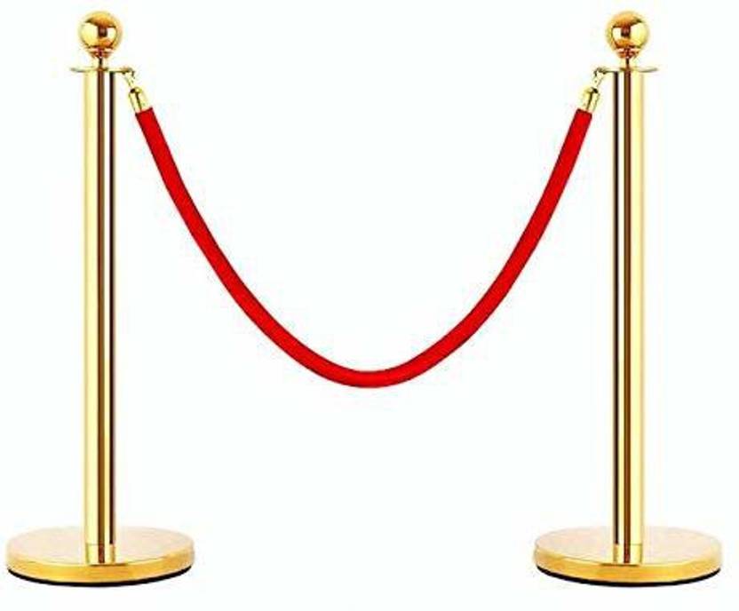 DARIT Queue Manager VIP Stanchion with 1.5m Red Velvet Rope Stainless ...