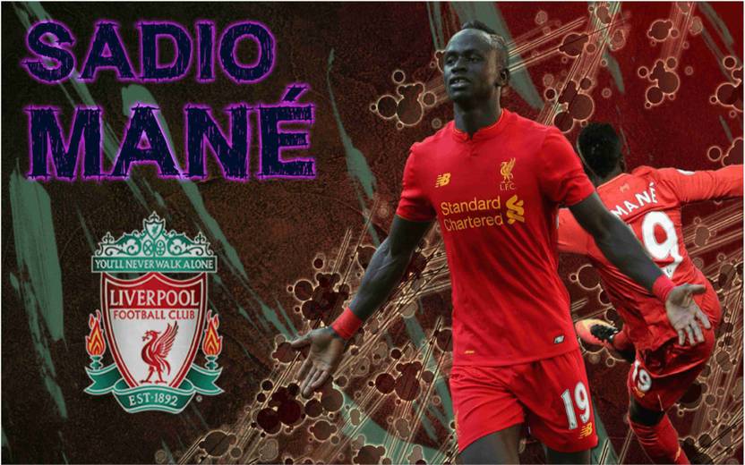 Sadio Mane Footballer Wall Poster For Room With Gloss Lamination M8 ...