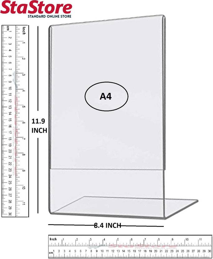 Flipkart.com | Rudrax 1 Compartments Slanted Sign Holder - Landscape A4 ...