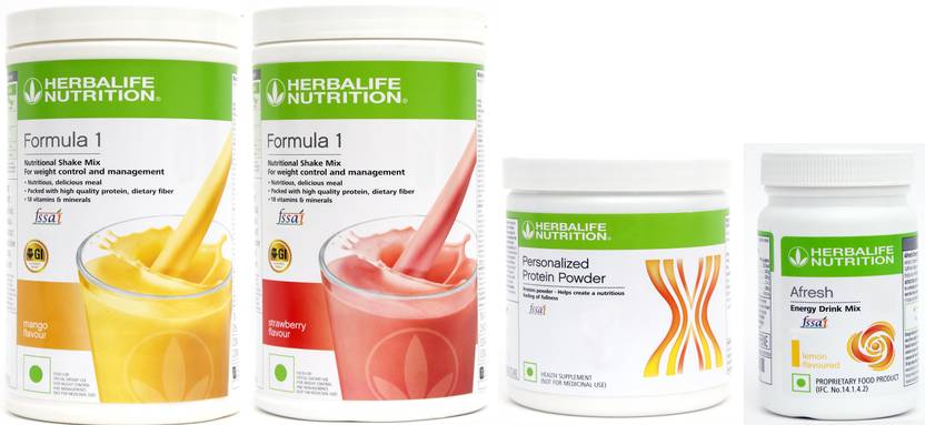 HERBALIFE COMBO OF F1-MANGO + STRAWBERRY, PPP200, AFRESH-LEMON Combo ...