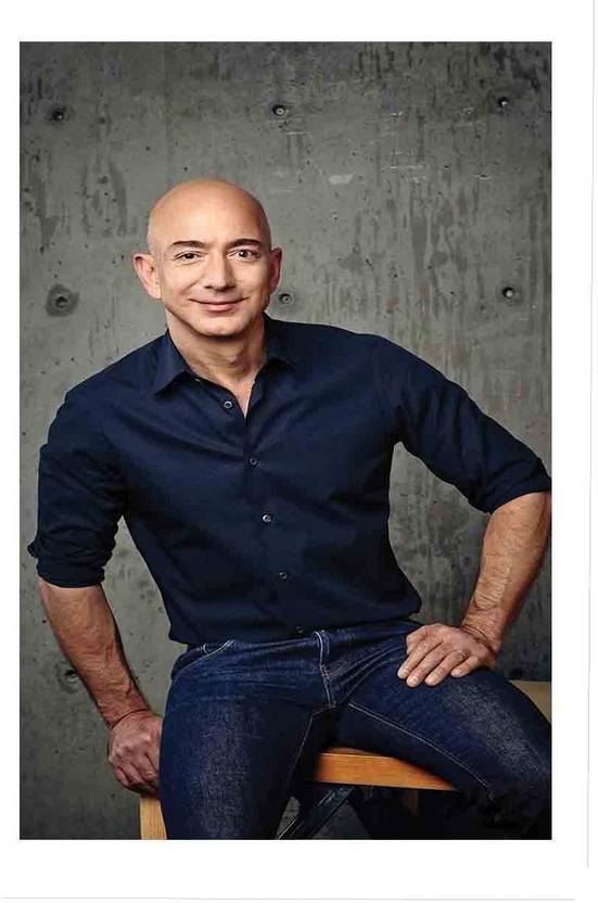 Jeff Bezos Wall Poster, Poster for Hostels/Office, Poster for Living ...