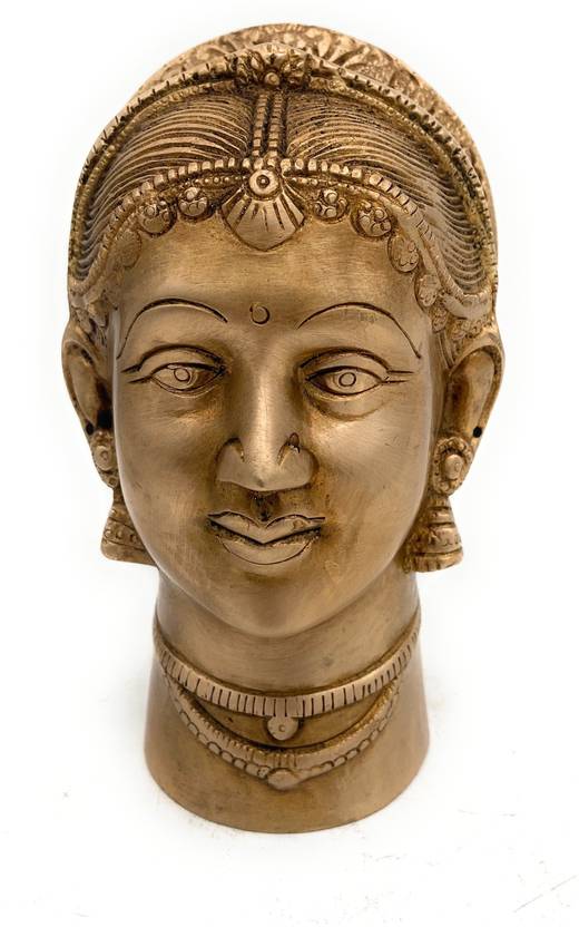 Bhunes Brass Gouri Face | Parwathi Face | Gouri Head | Parvati Mukut ...