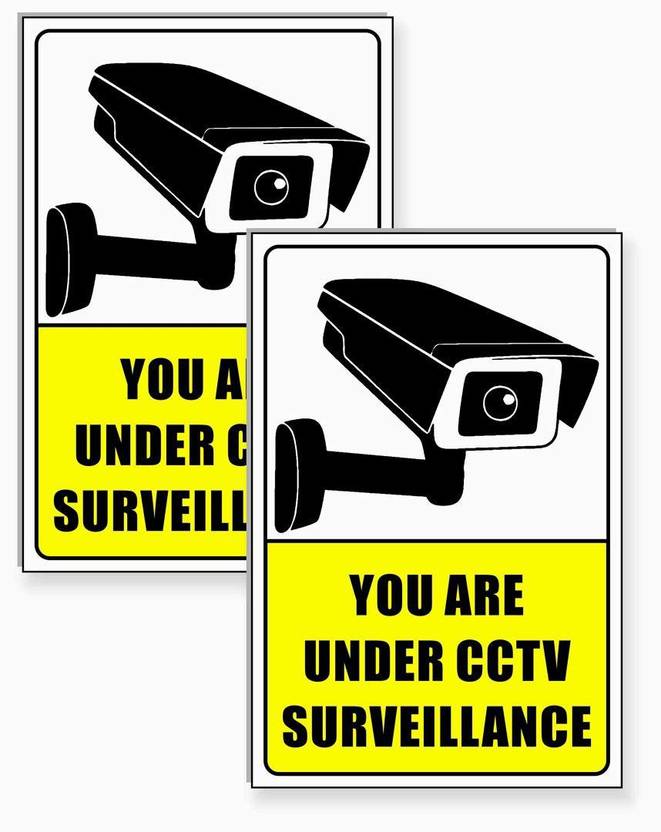 Printjas You are Under CCTV Surveillance Sign Board for School Office ...