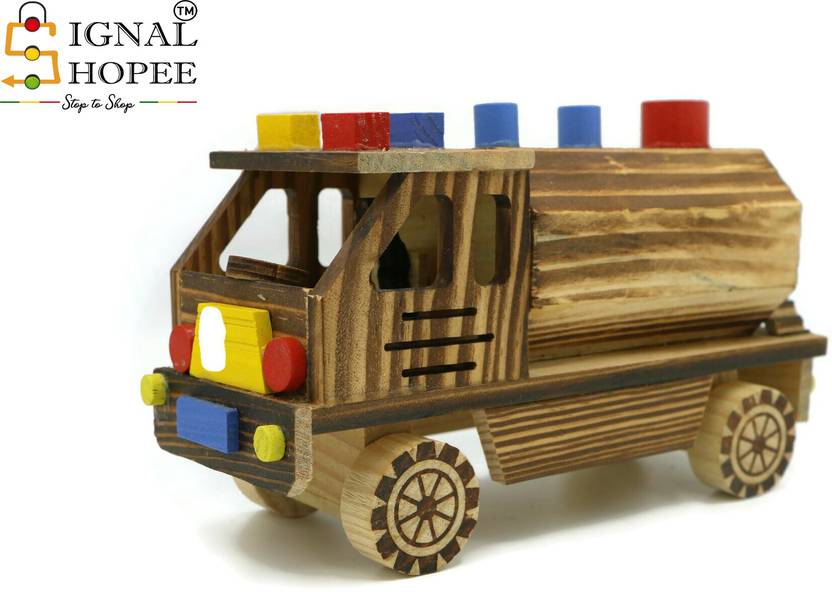SIGNALSHOPEE Water Tanker Truck Vehicle Toy Truck for Kids ( Wooden ...