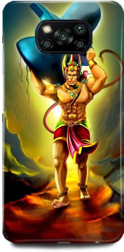 FIKORA Back Cover for POCO X3, MZB07Z3IN, hanuman,Ji,Maruti,Angry ...