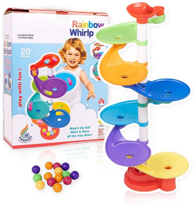 PEZYOX Rainbow Whirlpool 7 Layer Ball Drop and ROLL Swirling Tower for ...