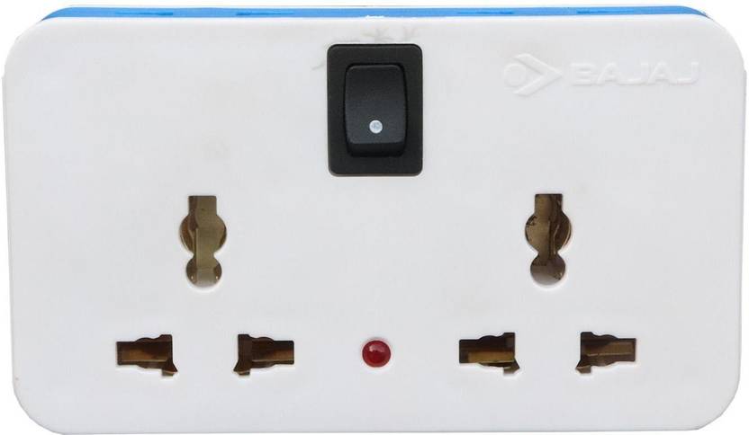 BAJAJ 4 Way Multiplug 6A 11004 Three Pin Plug Price in India - Buy ...