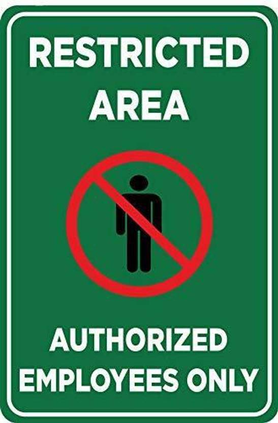Timios Retails Restricted Area No Entry Signboard Sunboard 5mm Sheet ...