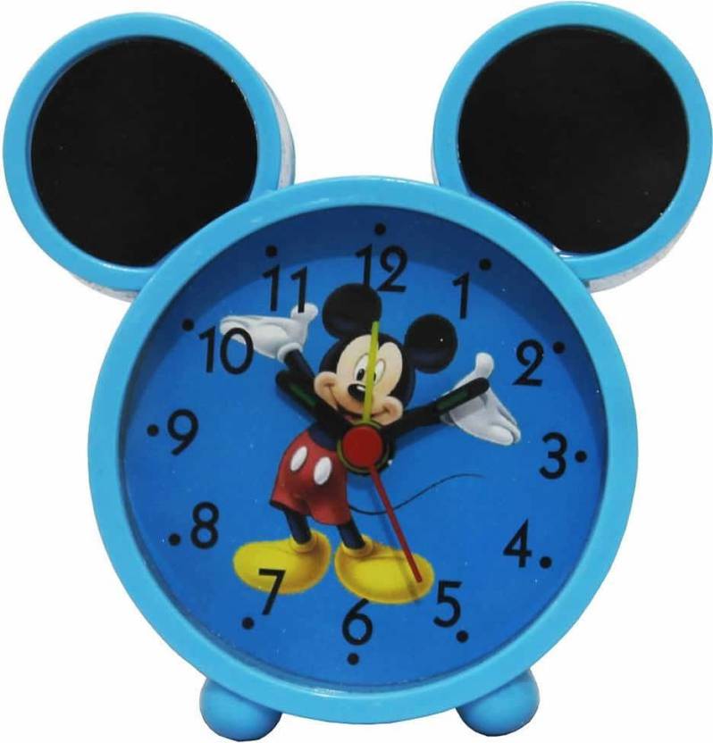 InfraHive Analog Mickey Mouse Blue Color Alarm Clock for Study Table ...