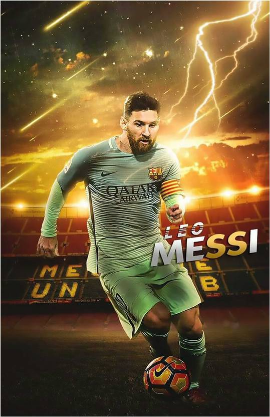 Lionel Messi Flex Poster for Room B2 Paper Print - Sports posters in ...