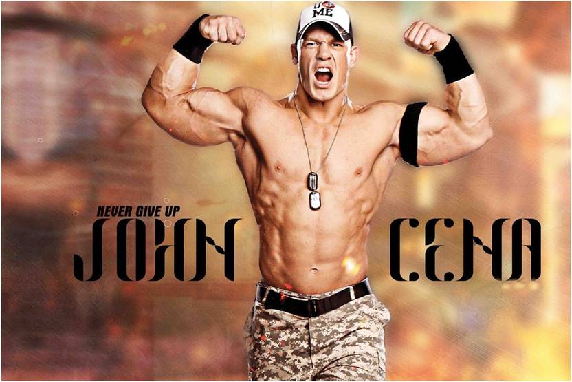 Wrestler John Cena Sticker Poster|Poster For Gym/Hostels/Living Area ...