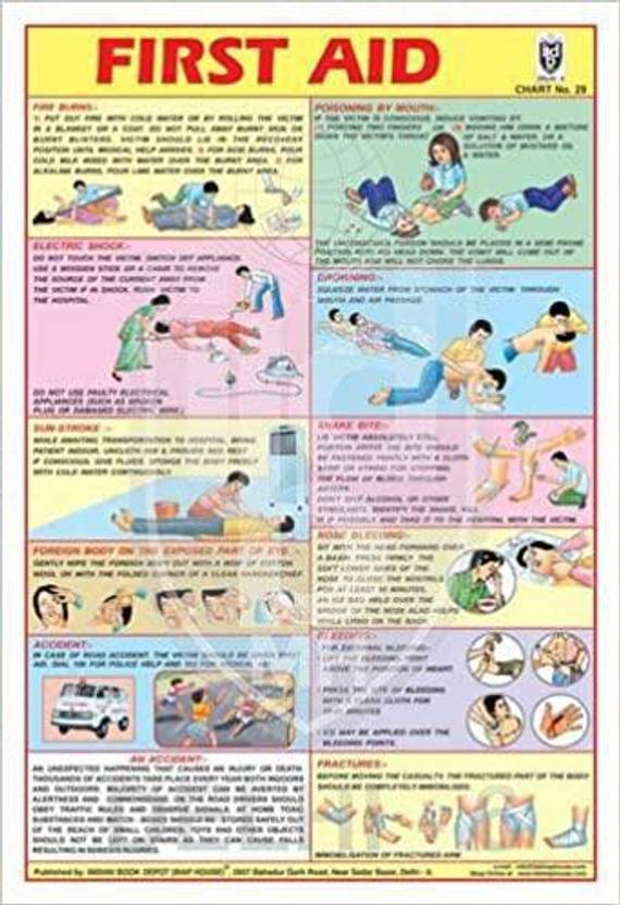 FIRST AID CHART IN ENGLISH CHART [Wall Chart] BOOK DEPOT (MAP HOUSE ...