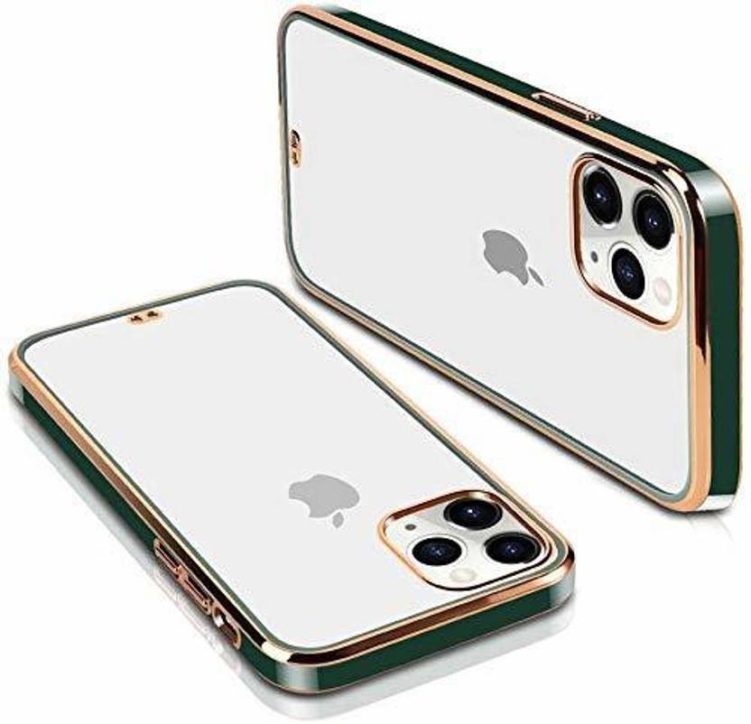 KHR Back Cover for Apple iPhone 12 / 12 Pro Luxury Clear Square Gold ...